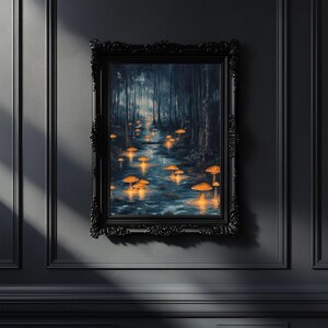 Gothic Lake Scenery Digital Art Print | Dark Academia Aesthetic Wall ...