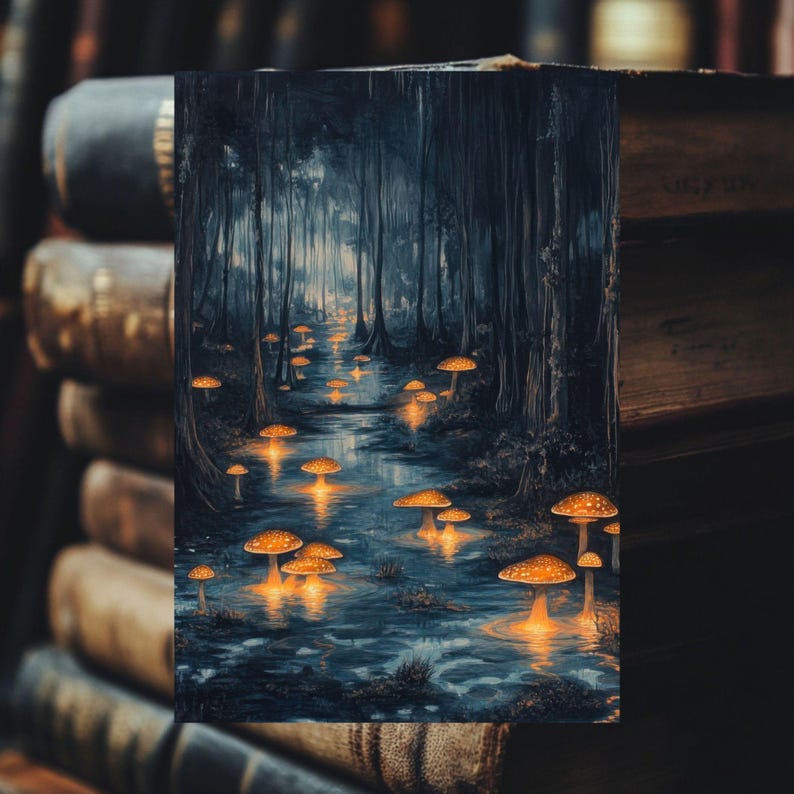 Gothic Lake Scenery Digital Art Print | Dark Academia Aesthetic Wall ...