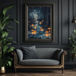 Gothic Lake Scenery Digital Art Print | Dark Academia Aesthetic Wall ...