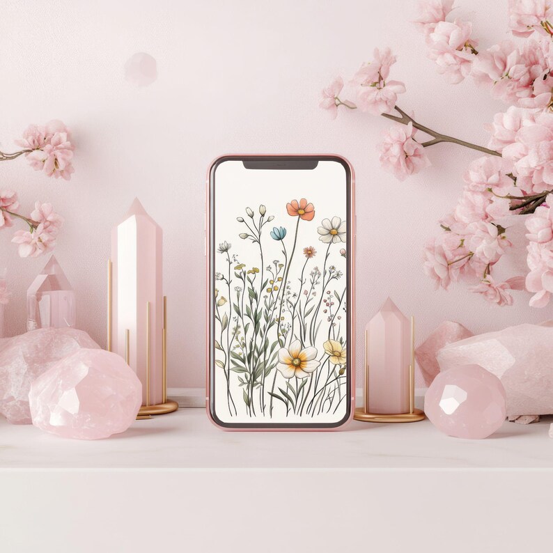 Pink Phone Mockup Template for Canva | Minimal Aesthetic Device Display ...