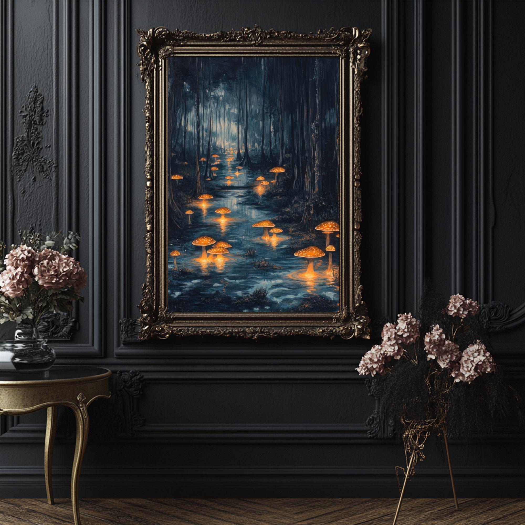 Gothic Lake Scenery Digital Art Print | Dark Academia Aesthetic Wall ...