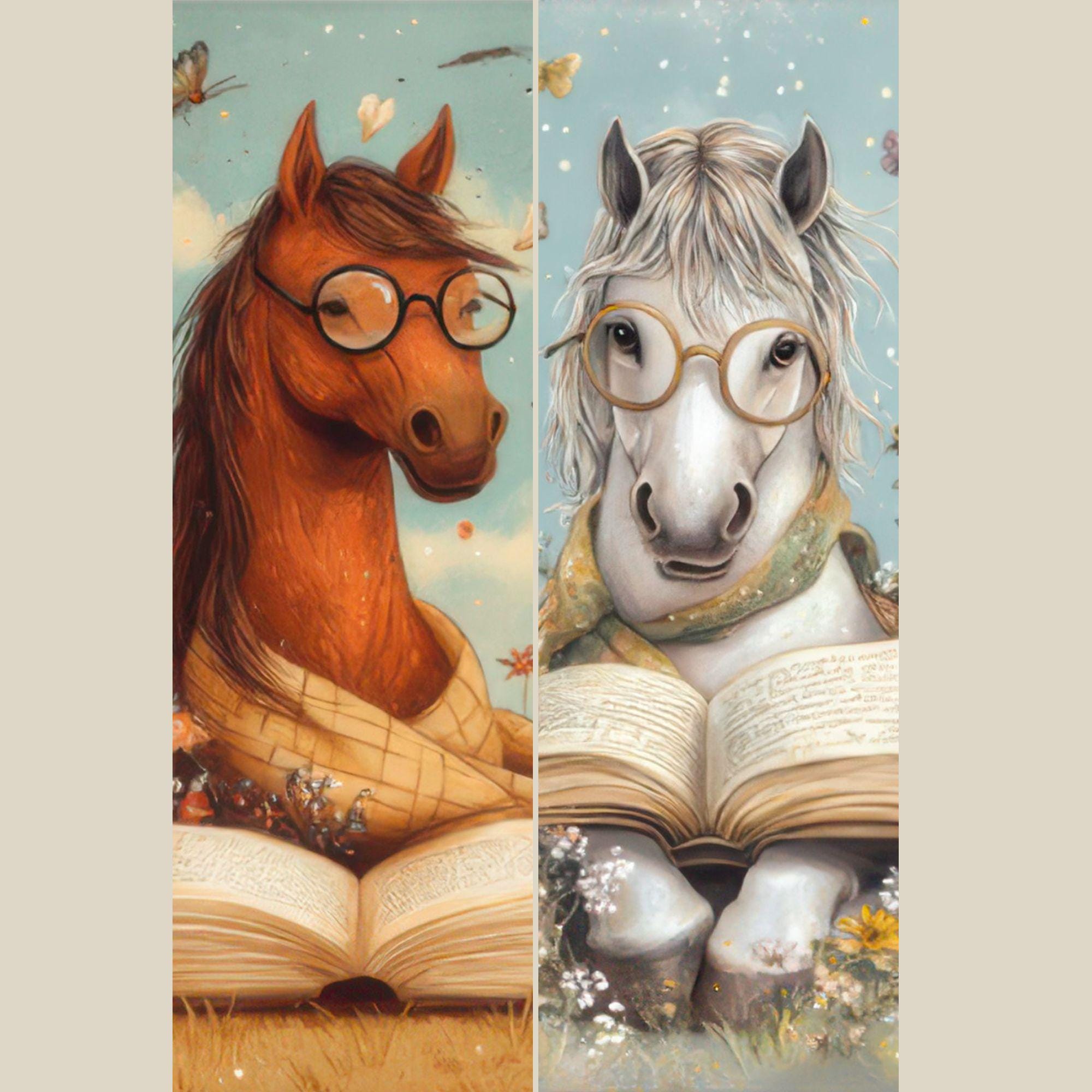 8 Farm Animal Bookmark Set | Printable Cow, Horse, Chicken & Sheep ...