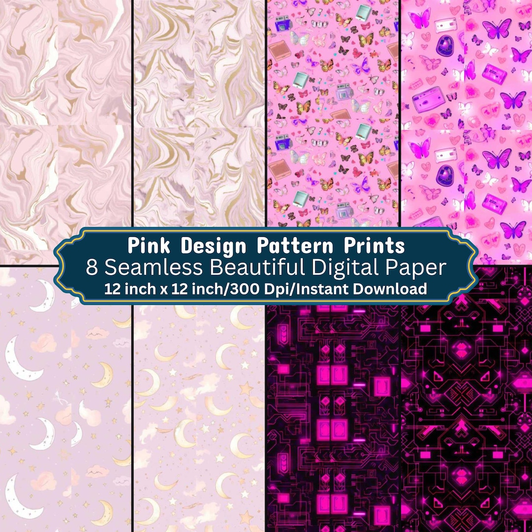 Pastel Pink Digital Paper | Soft Pink Seamless Pattern | Baby Pink ...