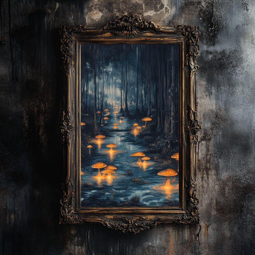 Gothic Lake Scenery Digital Art Print | Dark Academia Aesthetic Wall ...