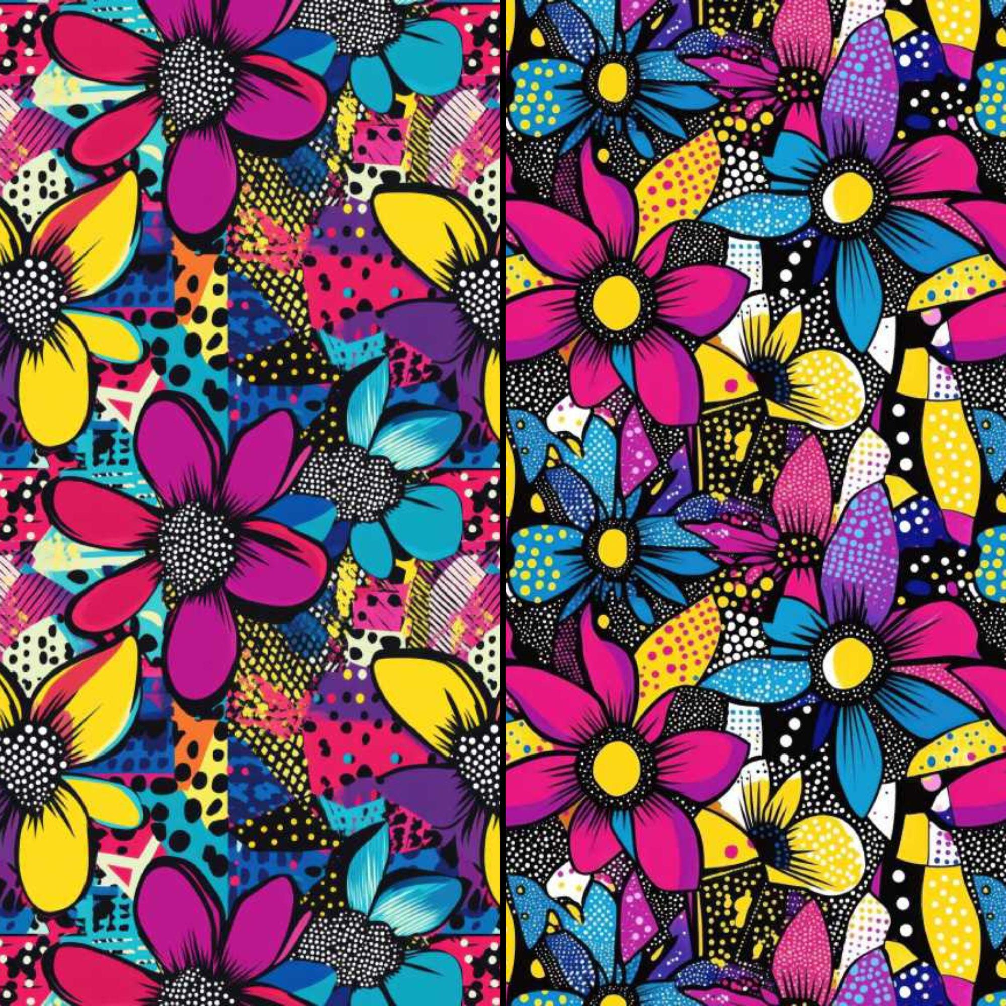 Colourful Flower Pattern Digital Paper | Seamless Floral Design for ...
