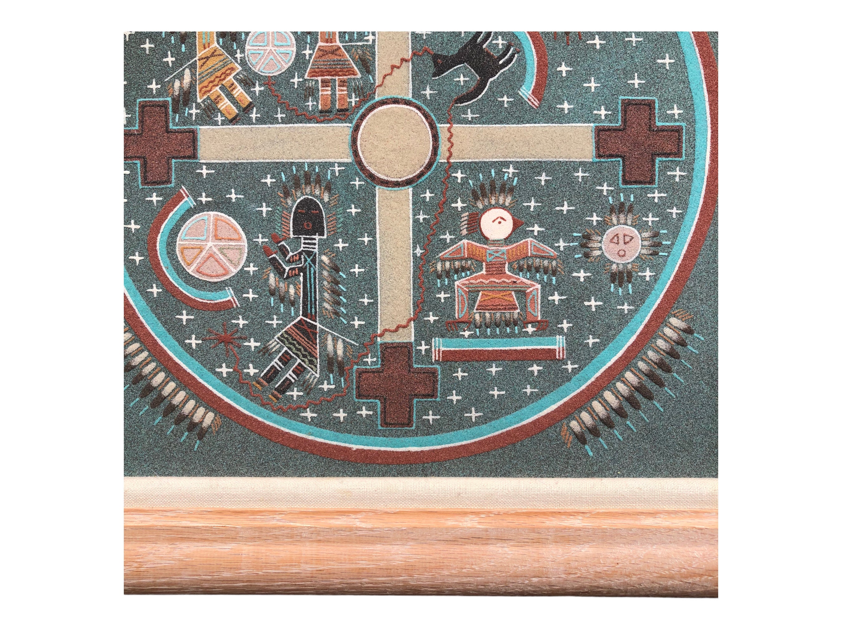 Hosteen Etsitty Sand Painting Navajo Sand Art Framed Wall Art Home ...