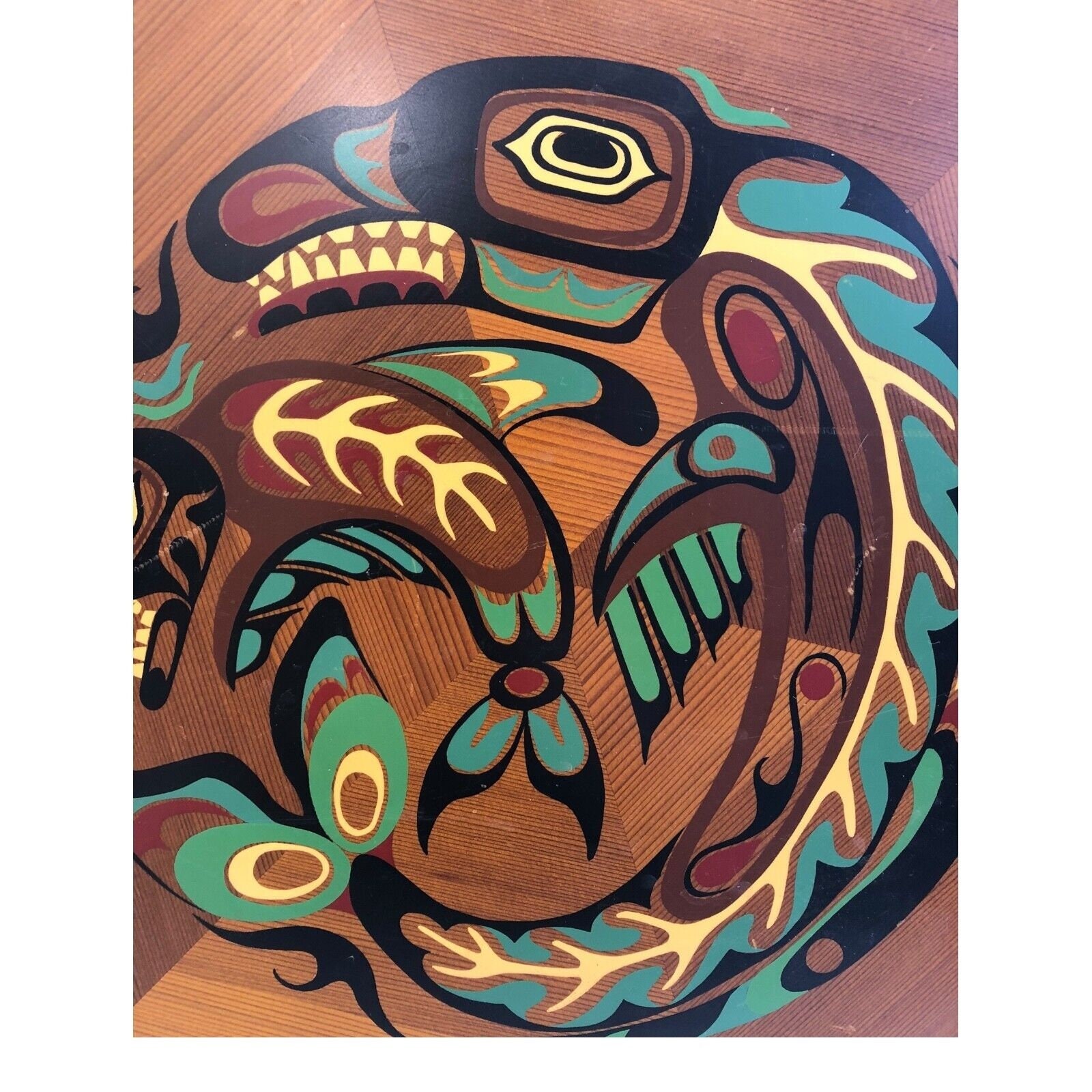 Indigenous Art Western Red Cedar Wood Charger Plate Wall Art Killer ...