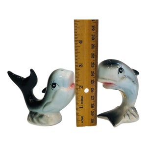 Anthropomorphic Whale Salt & Pepper Shakers Vintage Kitschy Kitchen ...