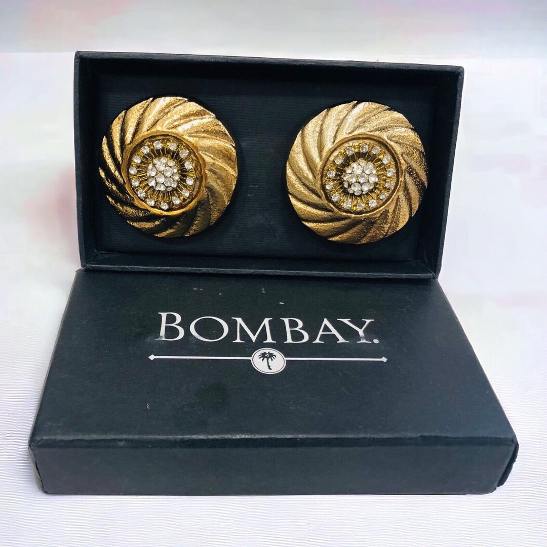 Bombay Company Large Napkin Rings Gold Tone With Bling - Etsy