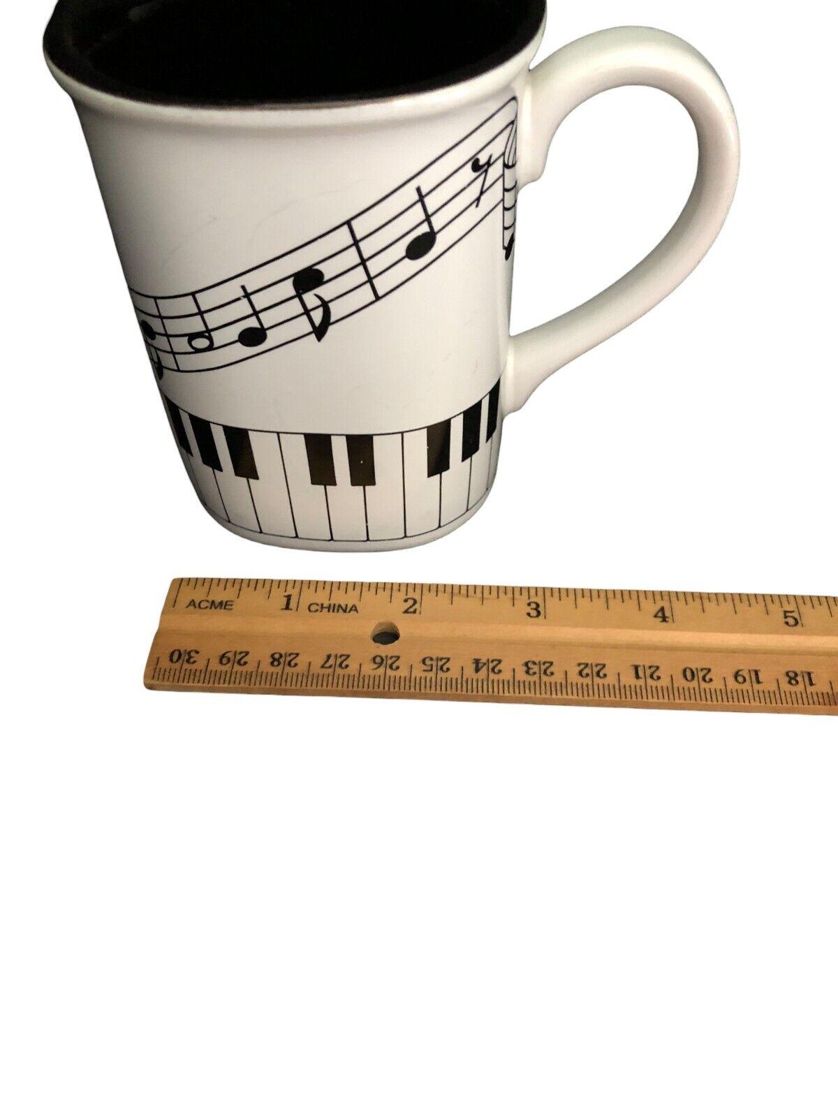Vintage Piano Keys Coffee Mug Tea Mug Musical Notes White & Black - Etsy