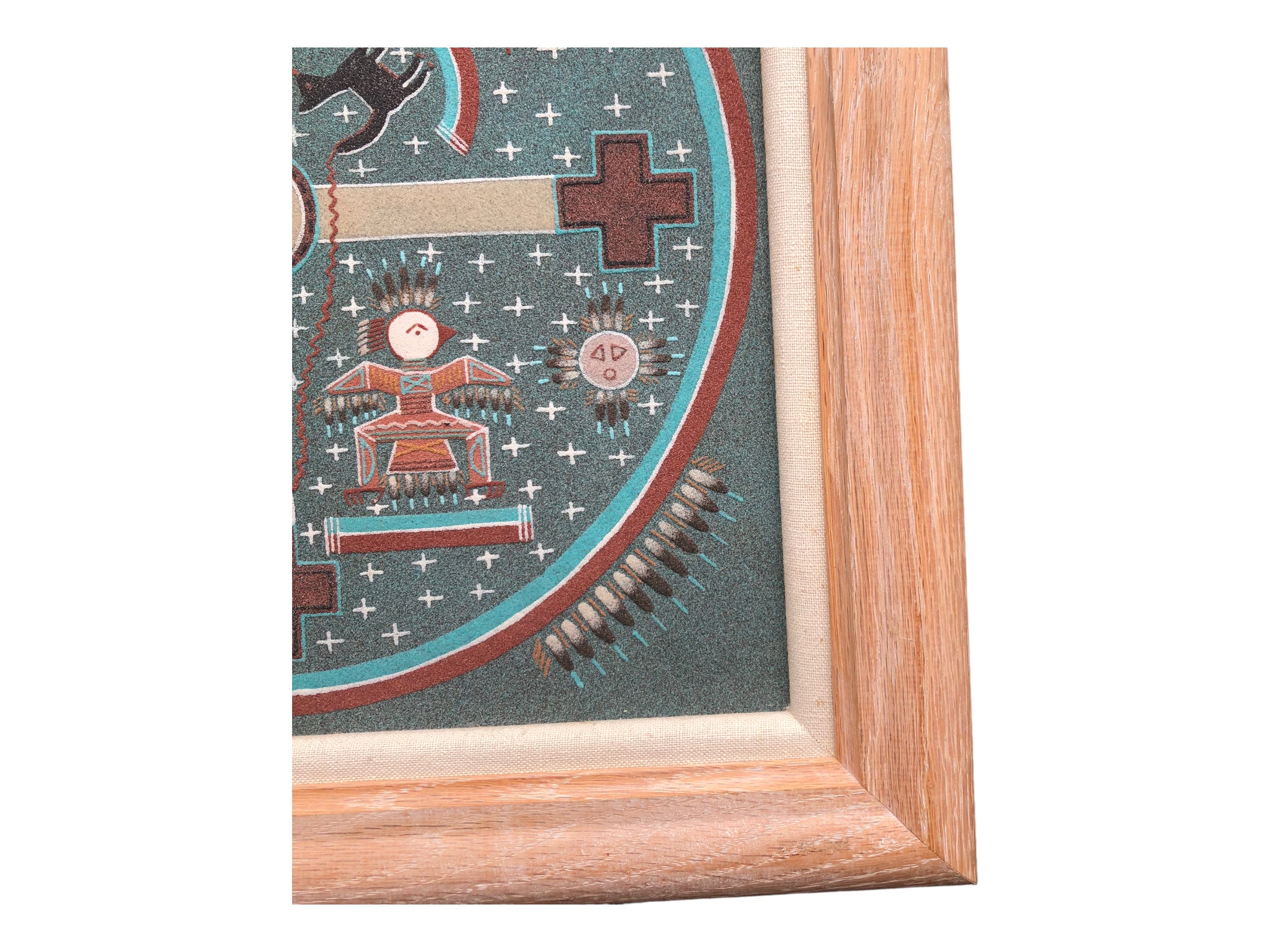 Hosteen Etsitty Sand Painting Navajo Sand Art Framed Wall Art Home ...