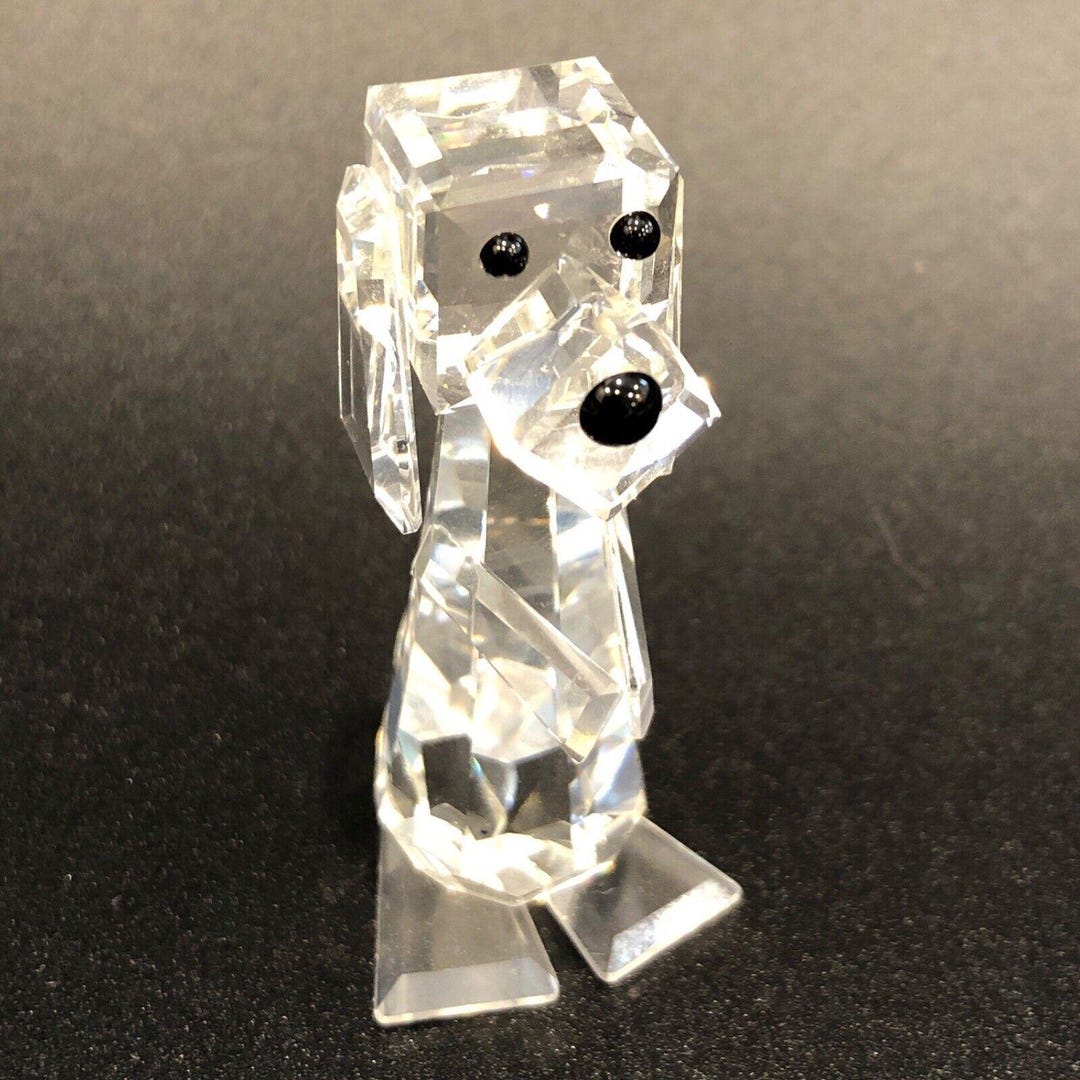 Swarovski Crystal Standing Hound Dog Figurine Retired - Etsy