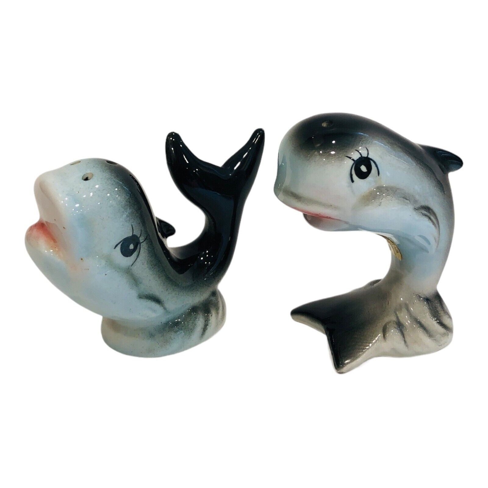 Anthropomorphic Whale Salt & Pepper Shakers Vintage Kitschy Kitchen ...