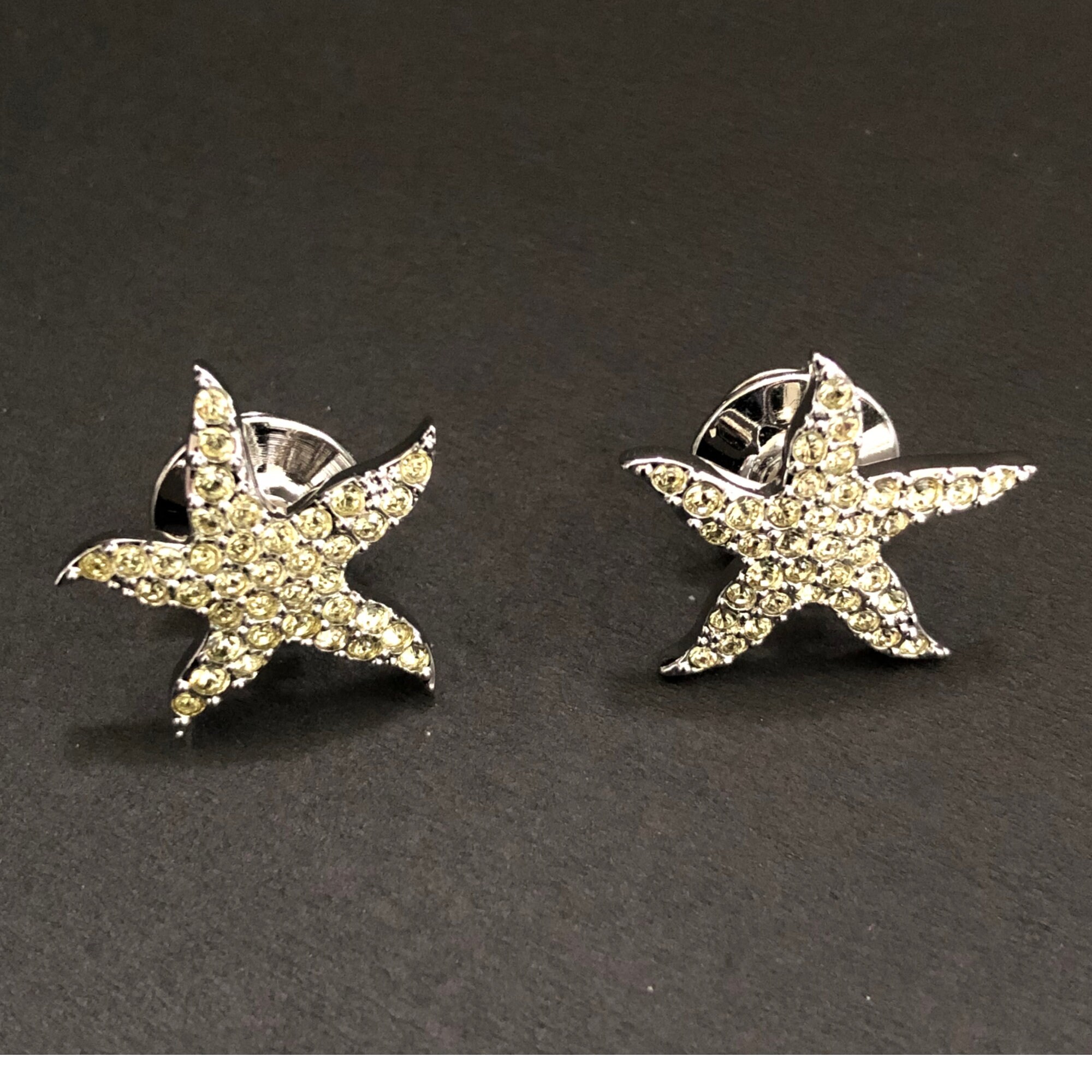 Swarovski Crystal Star Fish Tack Pins Lapel Pins Tie Tacks Hat - Etsy