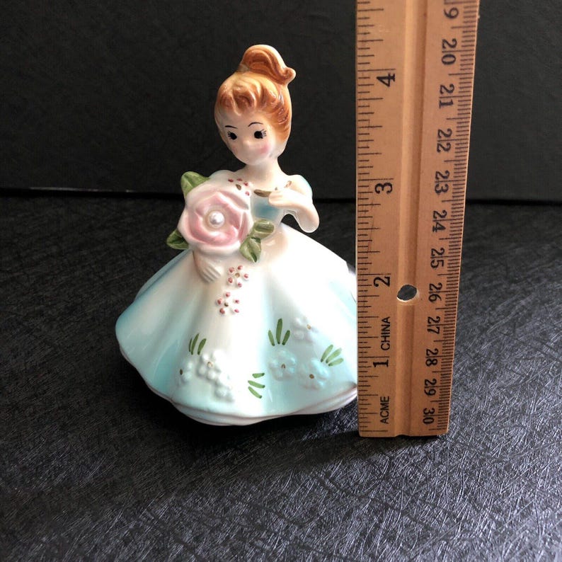 Josef Original Figurine June Birthstone Faux Pearl Blue Dress - Etsy