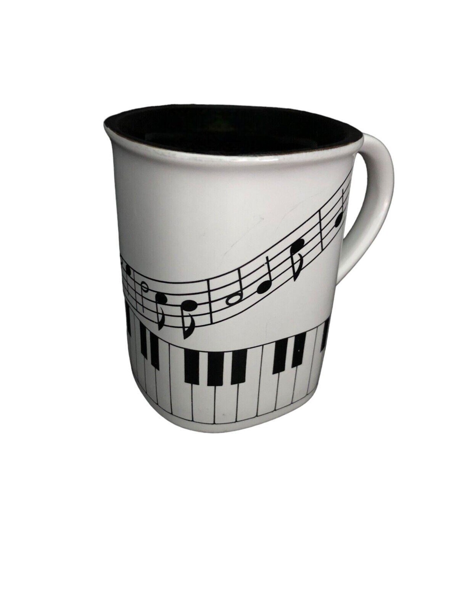 Vintage Piano Keys Coffee Mug Tea Mug Musical Notes White & Black - Etsy