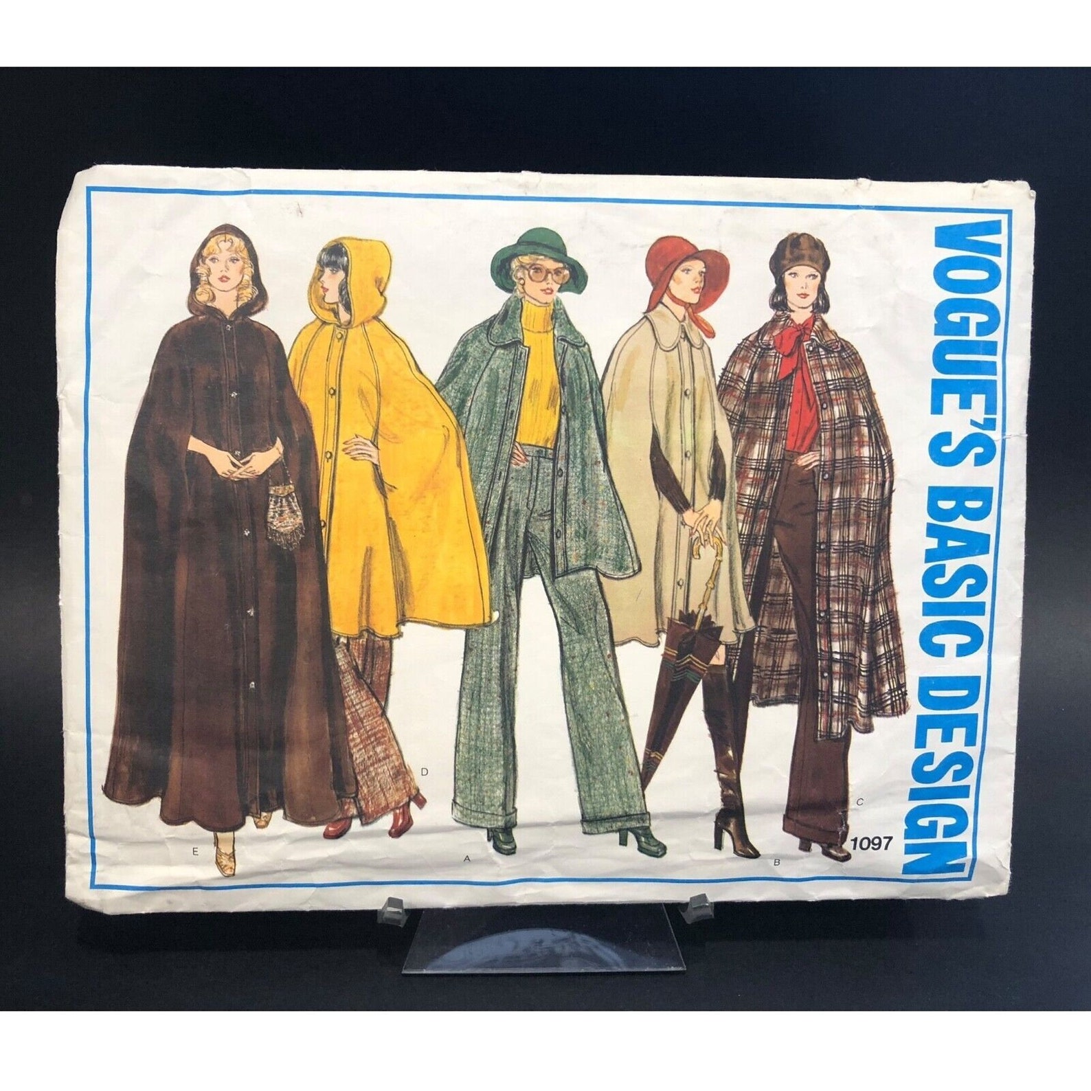 Vintage Vogue's Basic Design Cape Poncho Sewing Pattern Size 12 Cut - Etsy