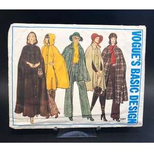 Vintage Vogue's Basic Design Cape Poncho Sewing Pattern Size 12 Cut - Etsy