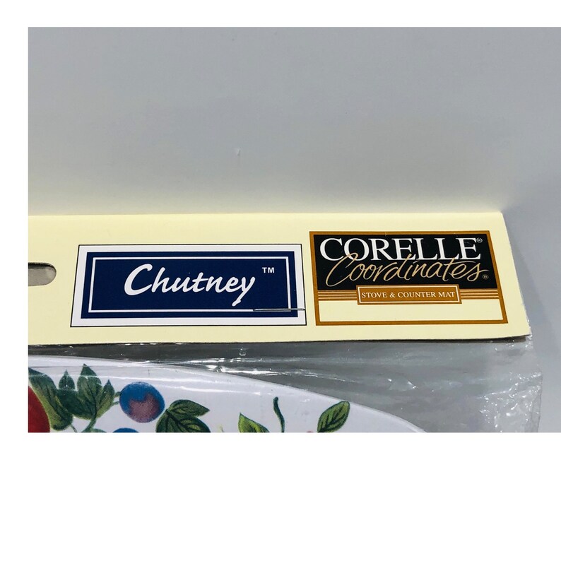 Corelle Coordinates Stove and Counter Mats Chutney Pattern Trivets Hot ...