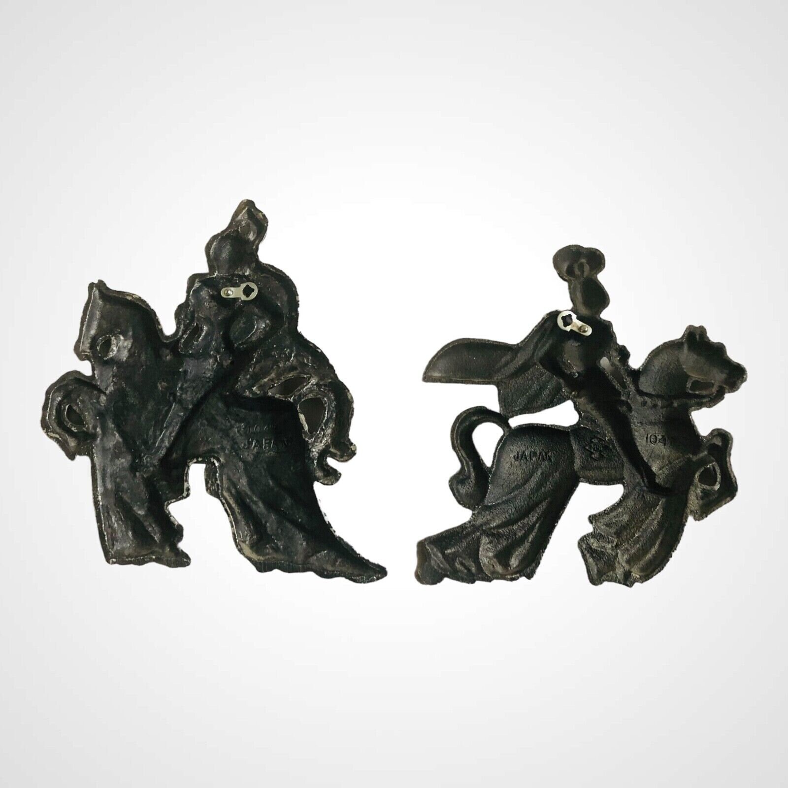 MCM Medieval Cast Metal Wall Décor Jousting Knights Horses Made in ...