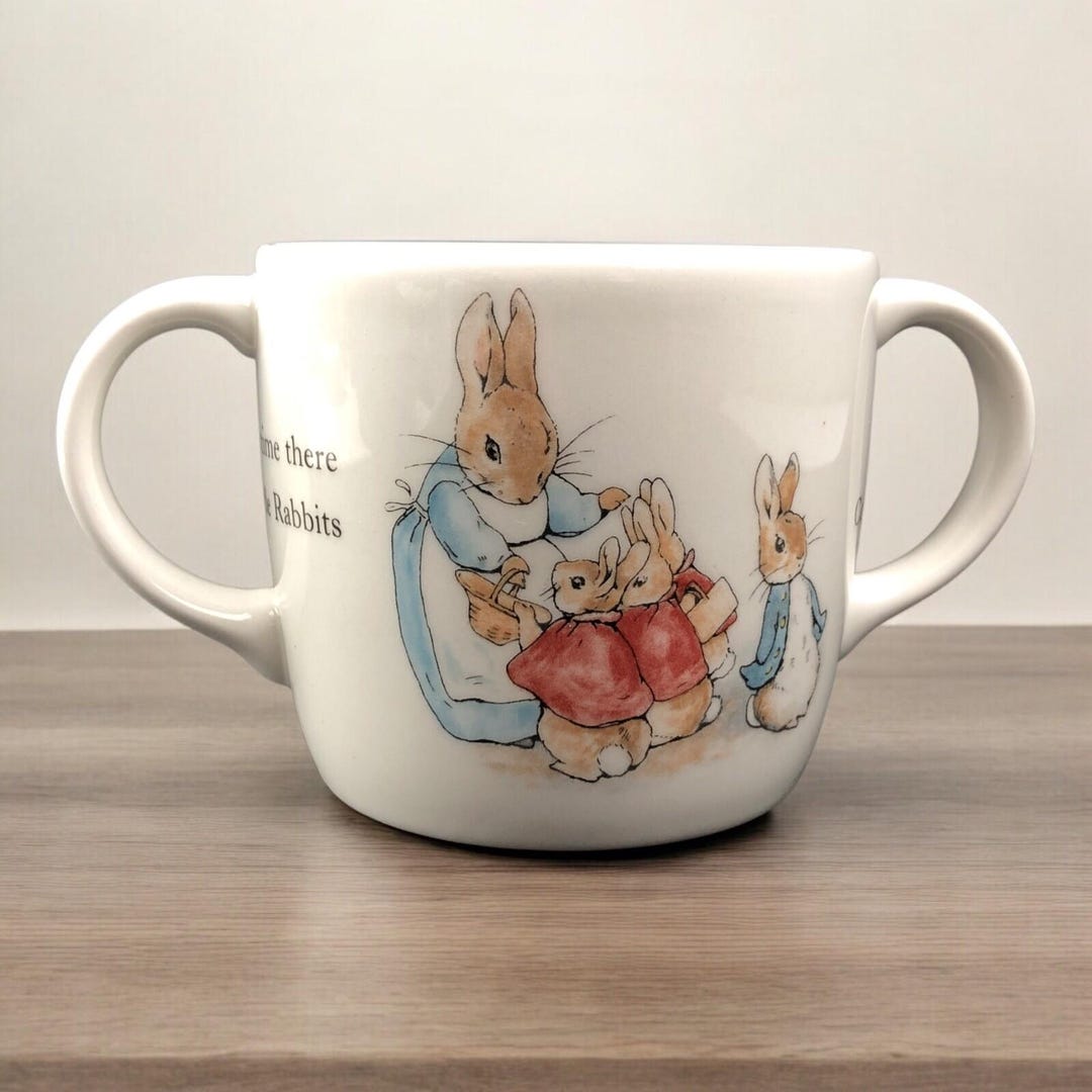 Wedgwood Peter Rabbit Two Handle Children's Mug Bone China Beatrix ...