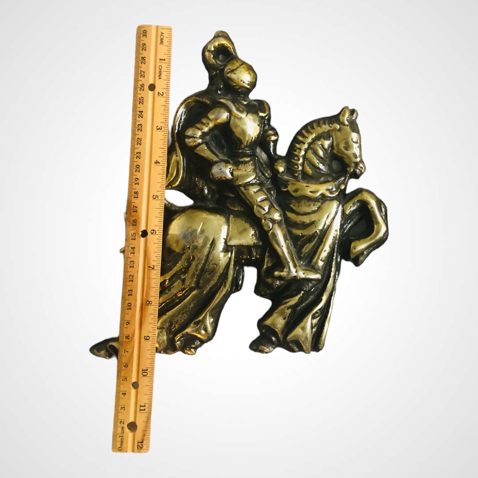 MCM Medieval Cast Metal Wall Décor Jousting Knights Horses Made in ...