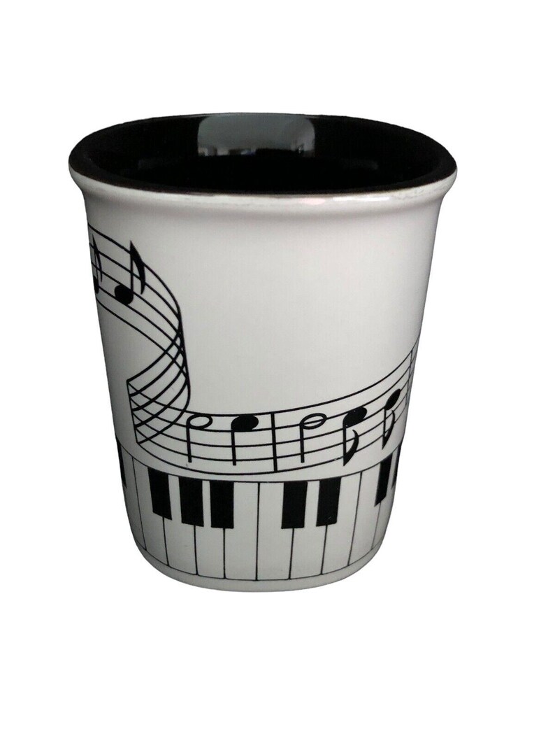Vintage Piano Keys Coffee Mug Tea Mug Musical Notes White & Black - Etsy
