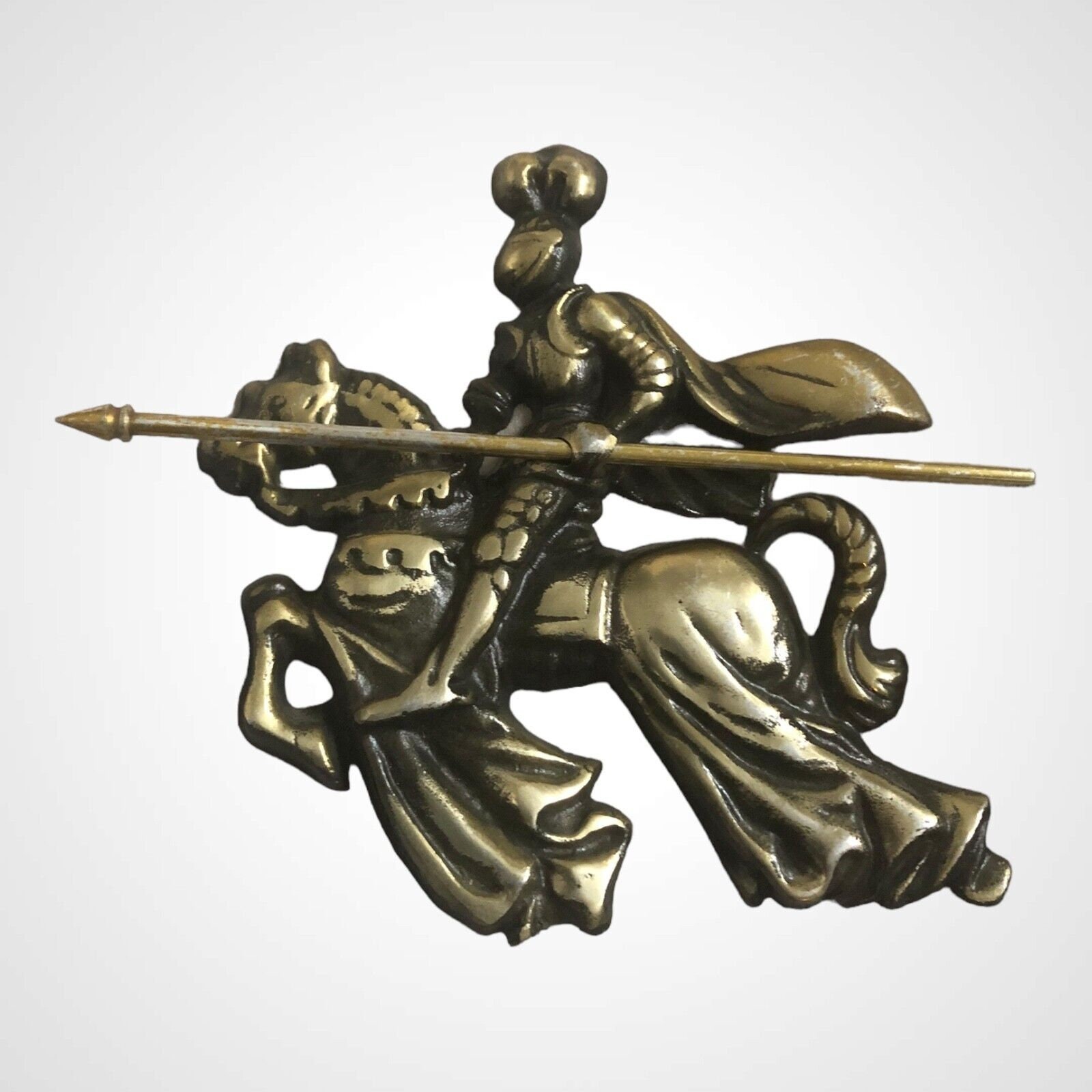 MCM Medieval Cast Metal Wall Décor Jousting Knights Horses Made in ...