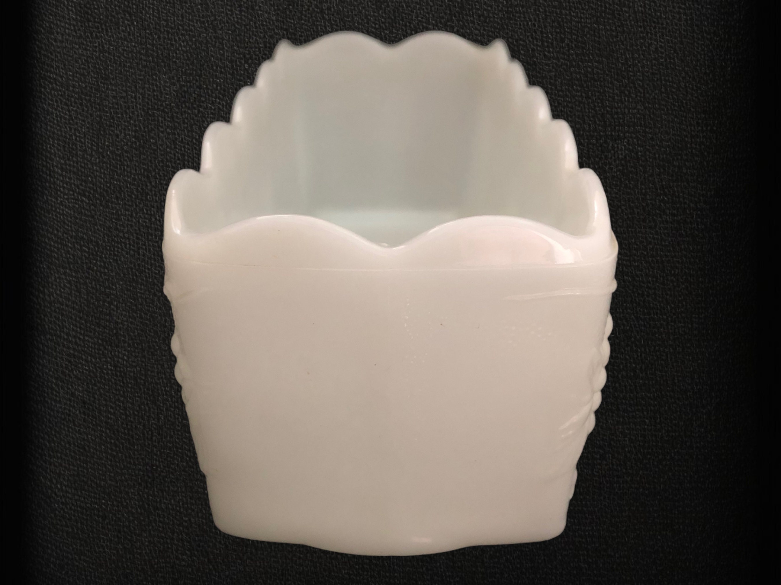 Vintage Fire King Milk Glass Rectangular Planter Anchor - Etsy