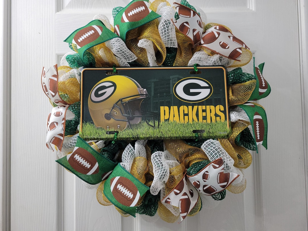 Green Bay Packers Wreath: Football Door or Wall Decor, Football Fan ...