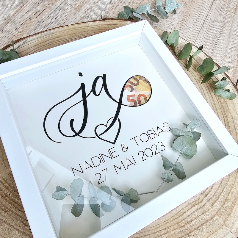 Hochzeit geldgeschenk bilderrahmen - Etsy.de