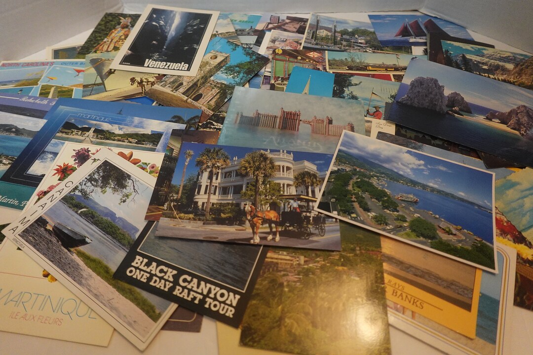 Lot of 80 Vintage Postcards From All Around the World mostly North ...