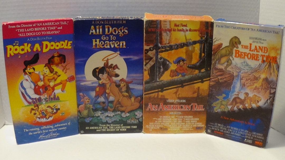 Don Bluth VHS Collection rock'a'doodle All Dogs Go - Etsy