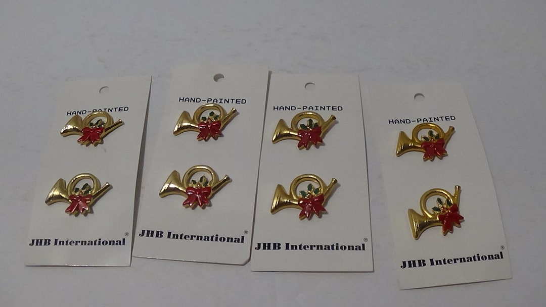 JHB International Set of 8 Hand-painted Horn Buttons (NEW) - Etsy