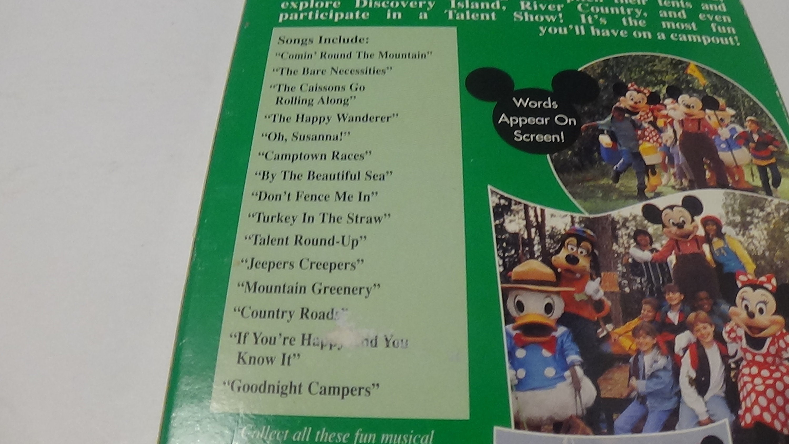 Disney Sing Along Songs VHS Tape campout at Walt Disney World - Etsy