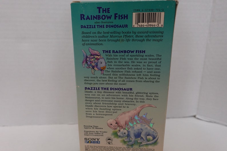 The Rainbow Fish and Dazzle the Dinosaur VHS Tape (tested) - Etsy