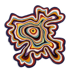 Paint Splatter Purple & Multi, Irregular Shaped Hand-tufted Wool ...