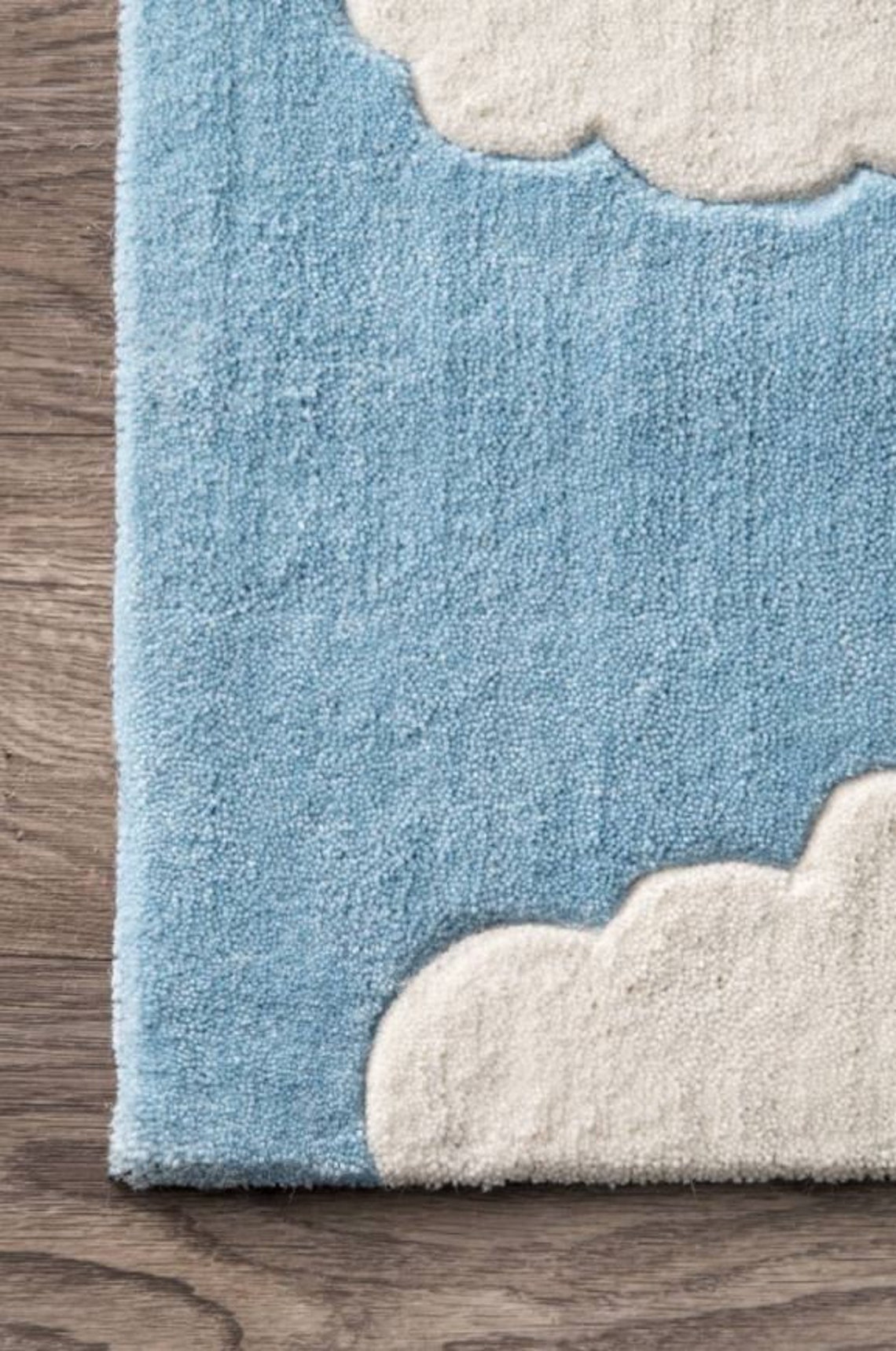 Cloud Baby Blue Modern Hand-tufted 100% Wool Handmade Area Rug - Etsy