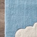 Cloud Baby Blue Modern Hand-tufted 100% Wool Handmade Area Rug Carpet ...