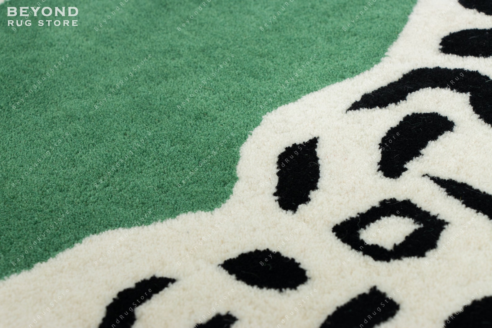 Climbing Leopard Green Hand-tufted 100% Wool Handmade Area - Etsy