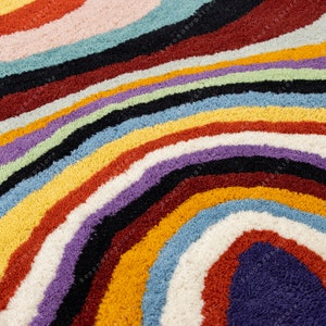 Paint Splatter Purple & Multi, Irregular Shaped Hand-tufted Wool ...