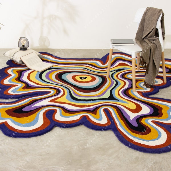 Hand Painted Rug - Etsy