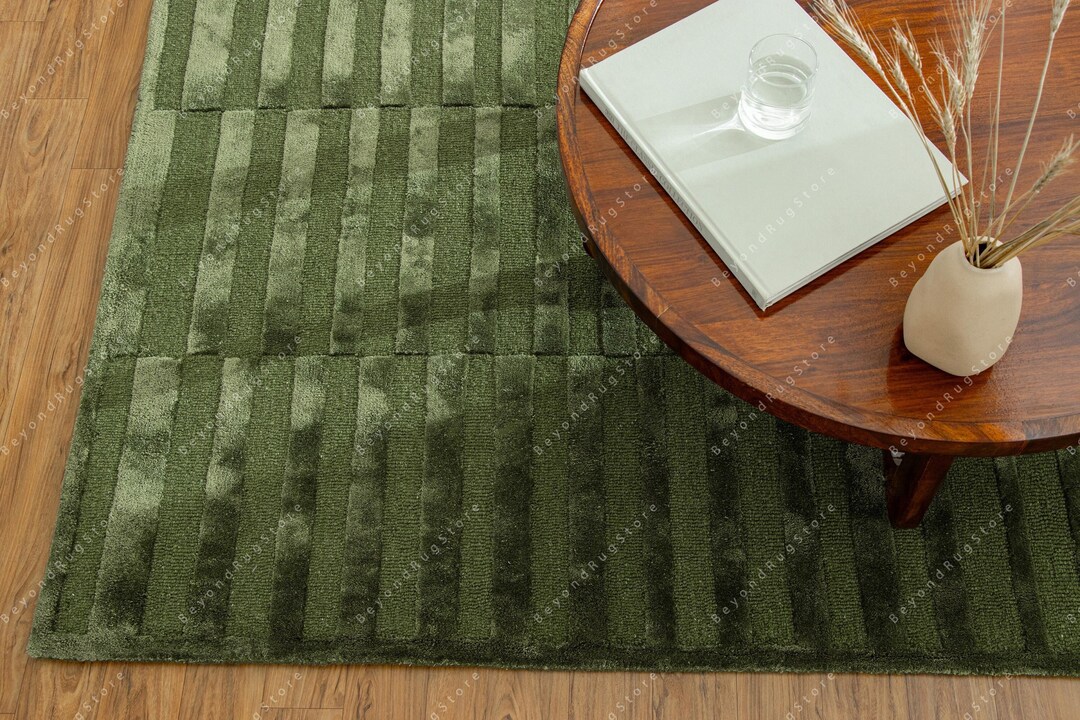 Tufted Floor Soft Rug, Modern Tufted Carpet, Wool & Viscose Rug, Rugs ...