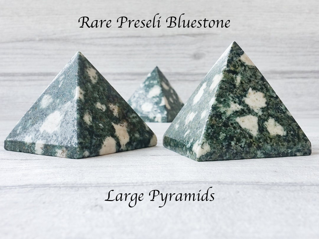 Preseli Bluestone Pyramid, Large Preseli Stone Gemstone Pyramids, Rare ...