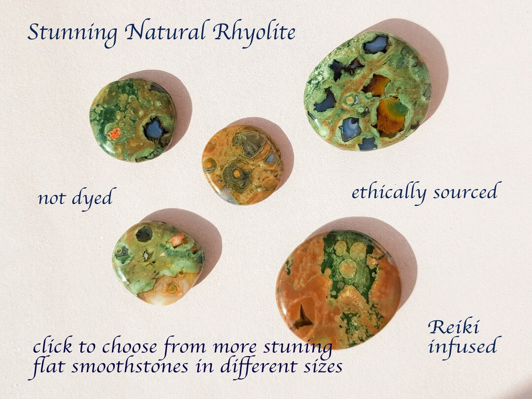 Rhyolite Palm Stone, Rainforest Jasper Smoothstone, Spherulitic ...