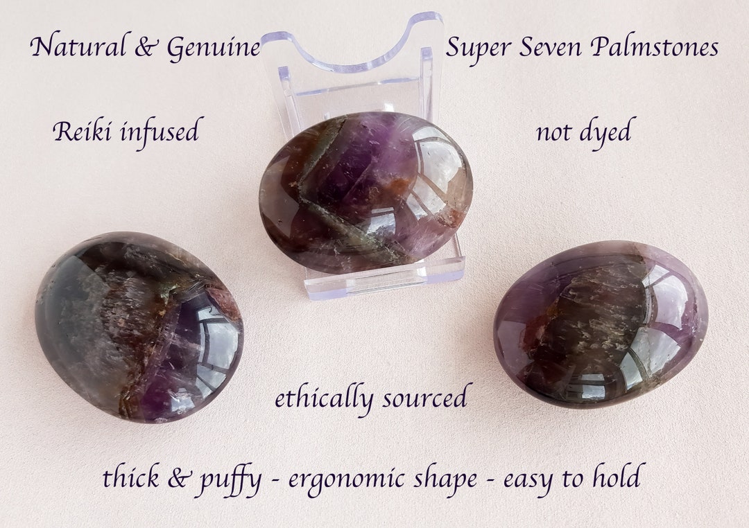 Super Seven Palmstone, Puffy Purple Gemstone Super 7 Palm Stone ...