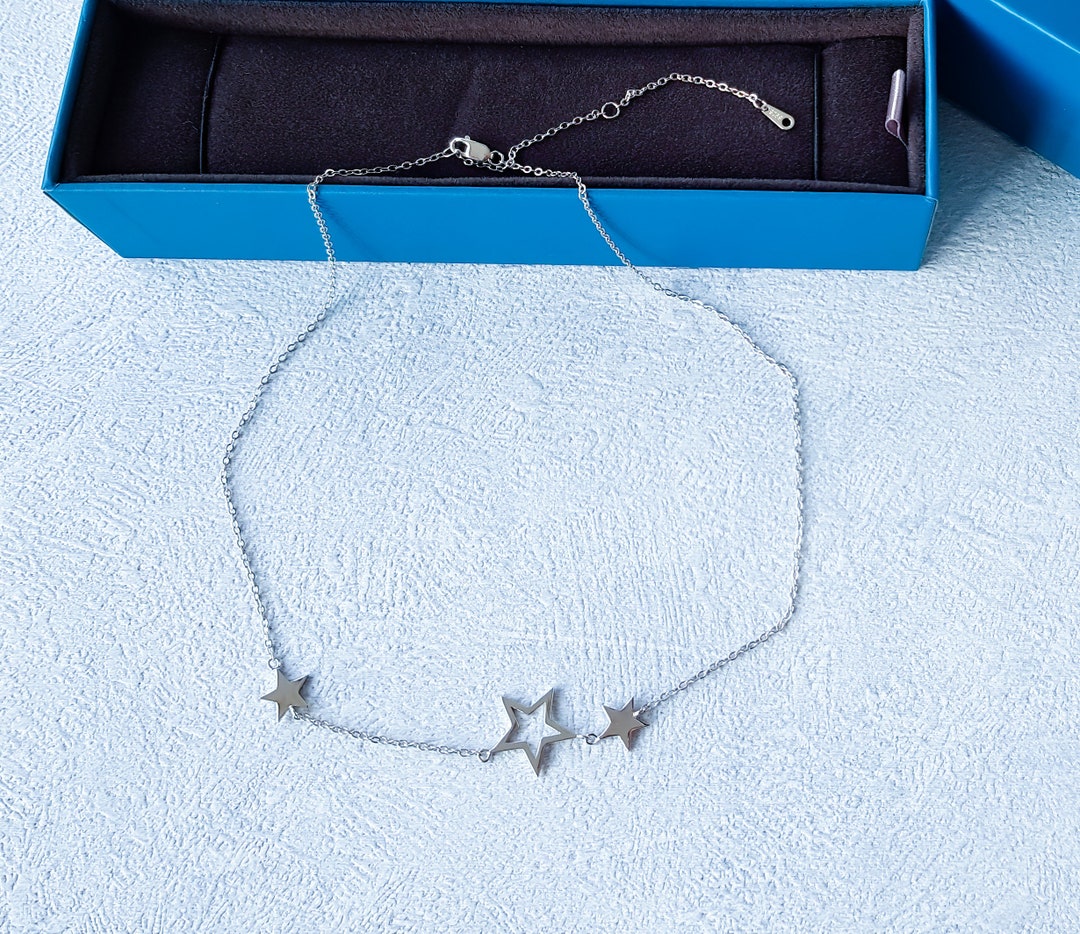 Star Necklace, 925 Sterling Silver Necklace, Celestial Necklace, 925 ...