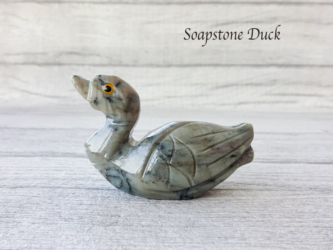 Duck, Soapstone Duck, Ornament, Home Decoration, Decor, Animal Carving ...