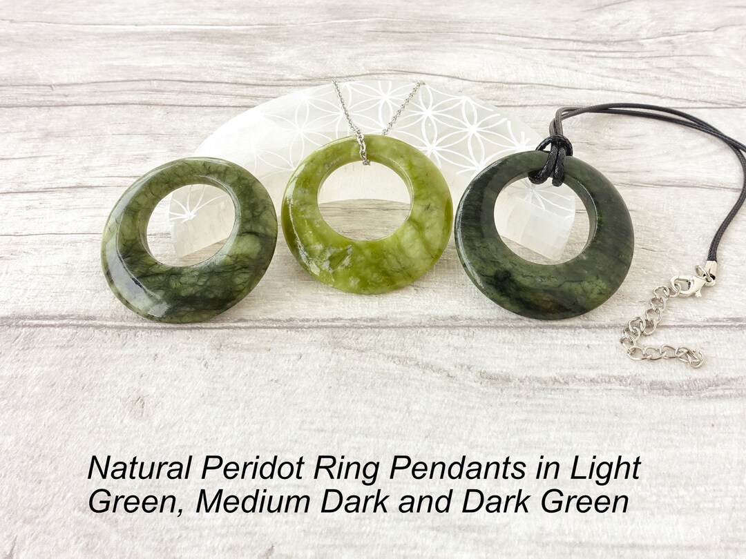 Peridot Pendant, Peridot Ring Pendant, Peridot Donut Pendant, Peridot ...