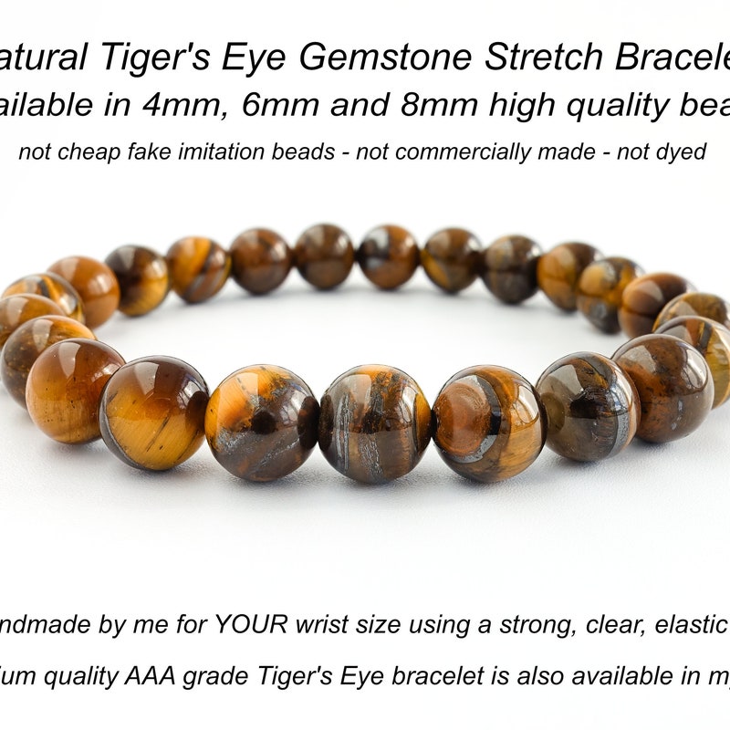 Tiger Eye Bracelet - Etsy